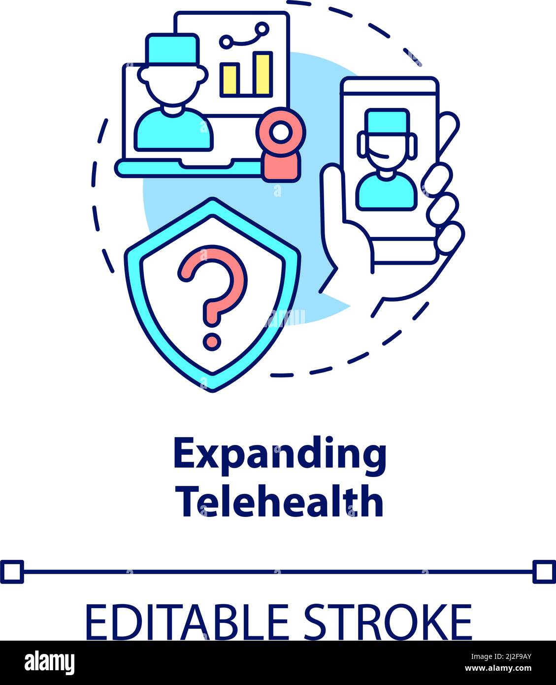 Expanding telehealth concept icon Stock Vector Image & Art - Alamy