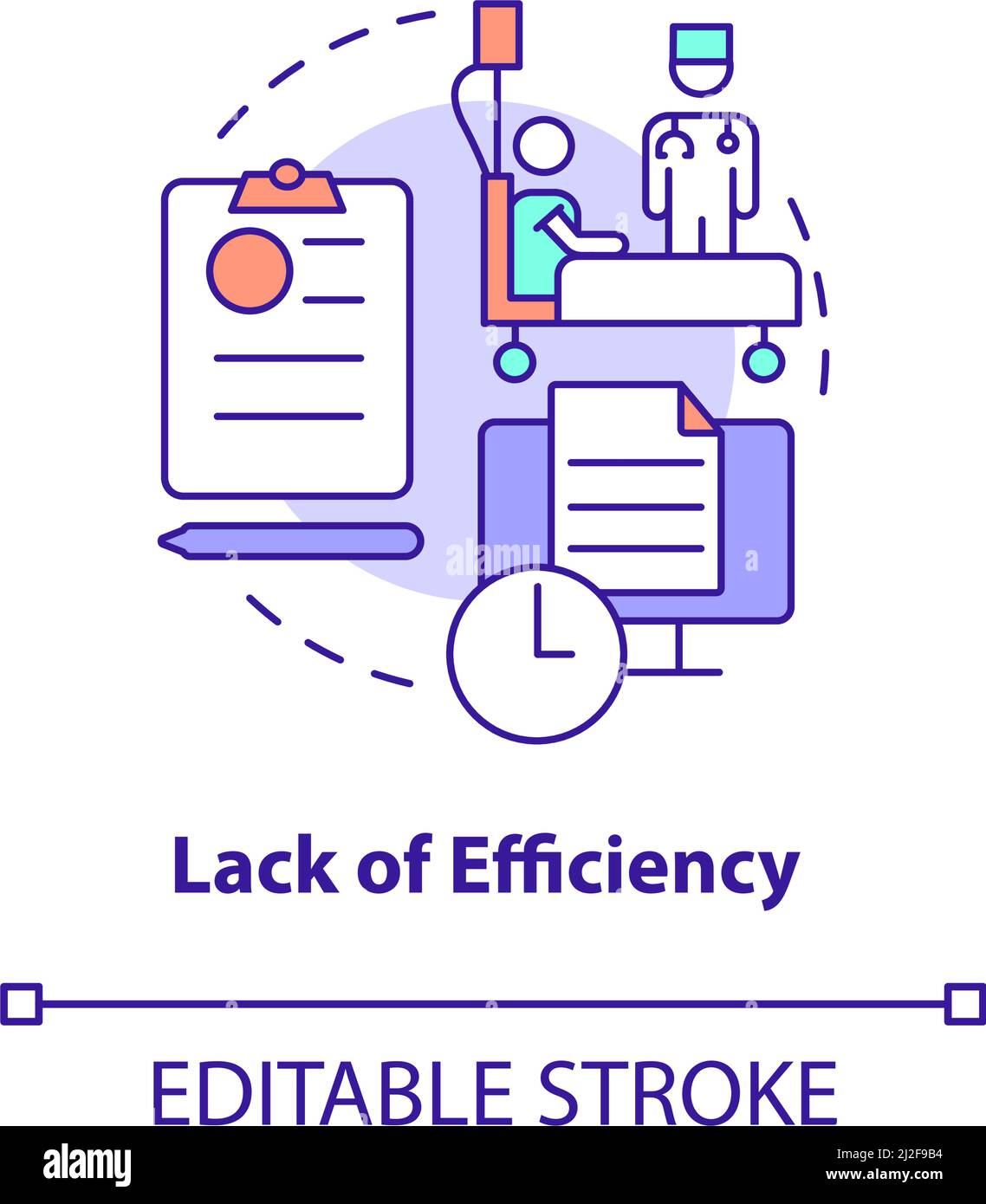 Lack of efficiency concept icon Stock Vector Image & Art - Alamy
