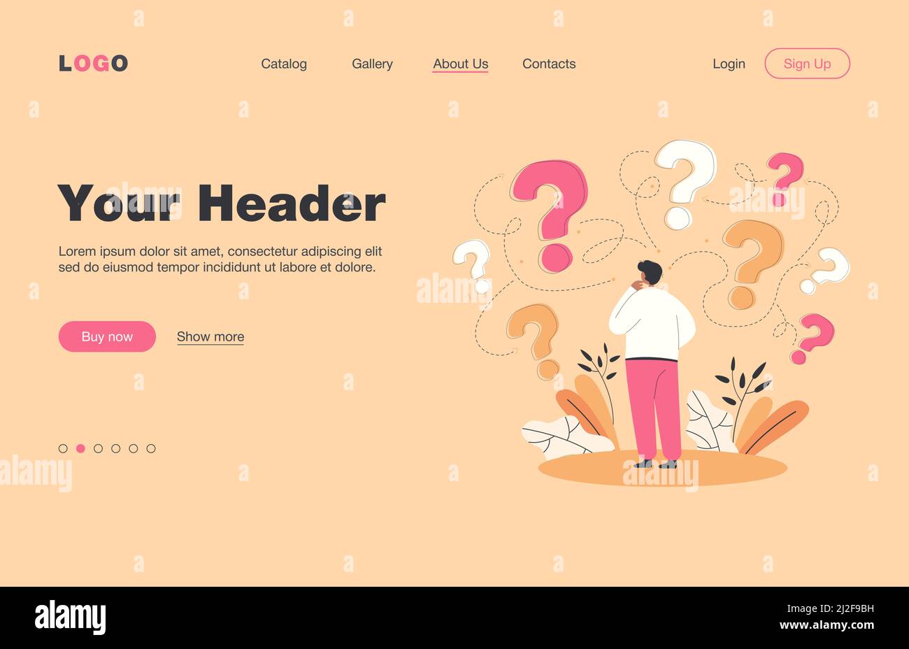 Back view of man making business decision flat vector illustration. Cartoon character thinking ...