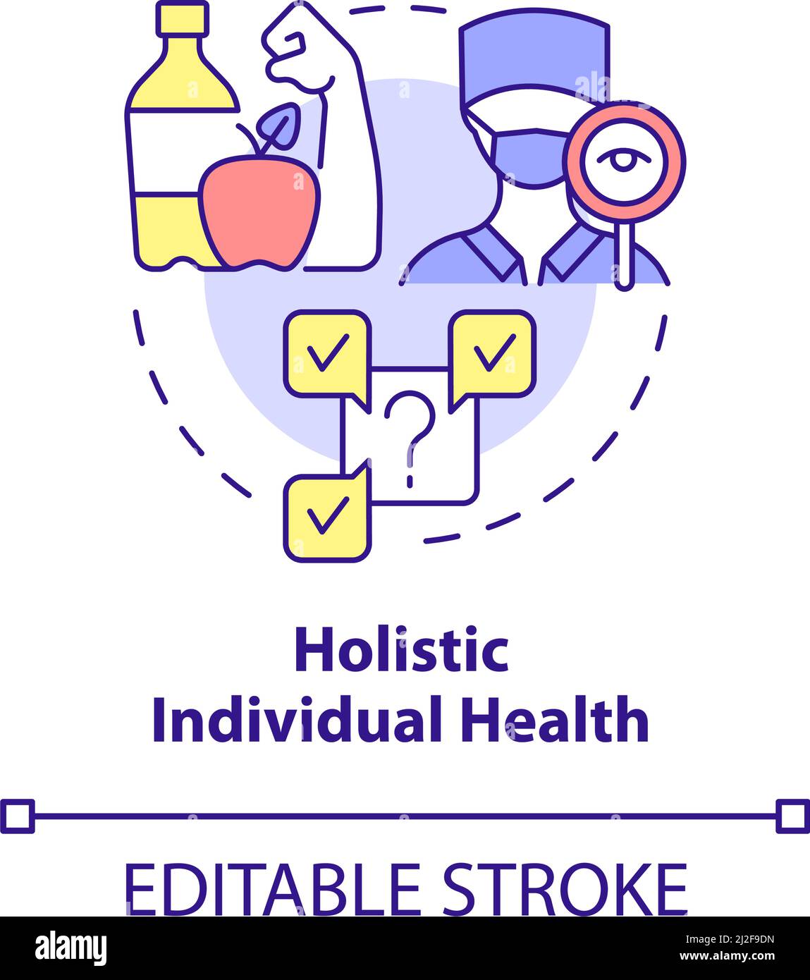 Holistic individual health concept icon Stock Vector Image & Art - Alamy