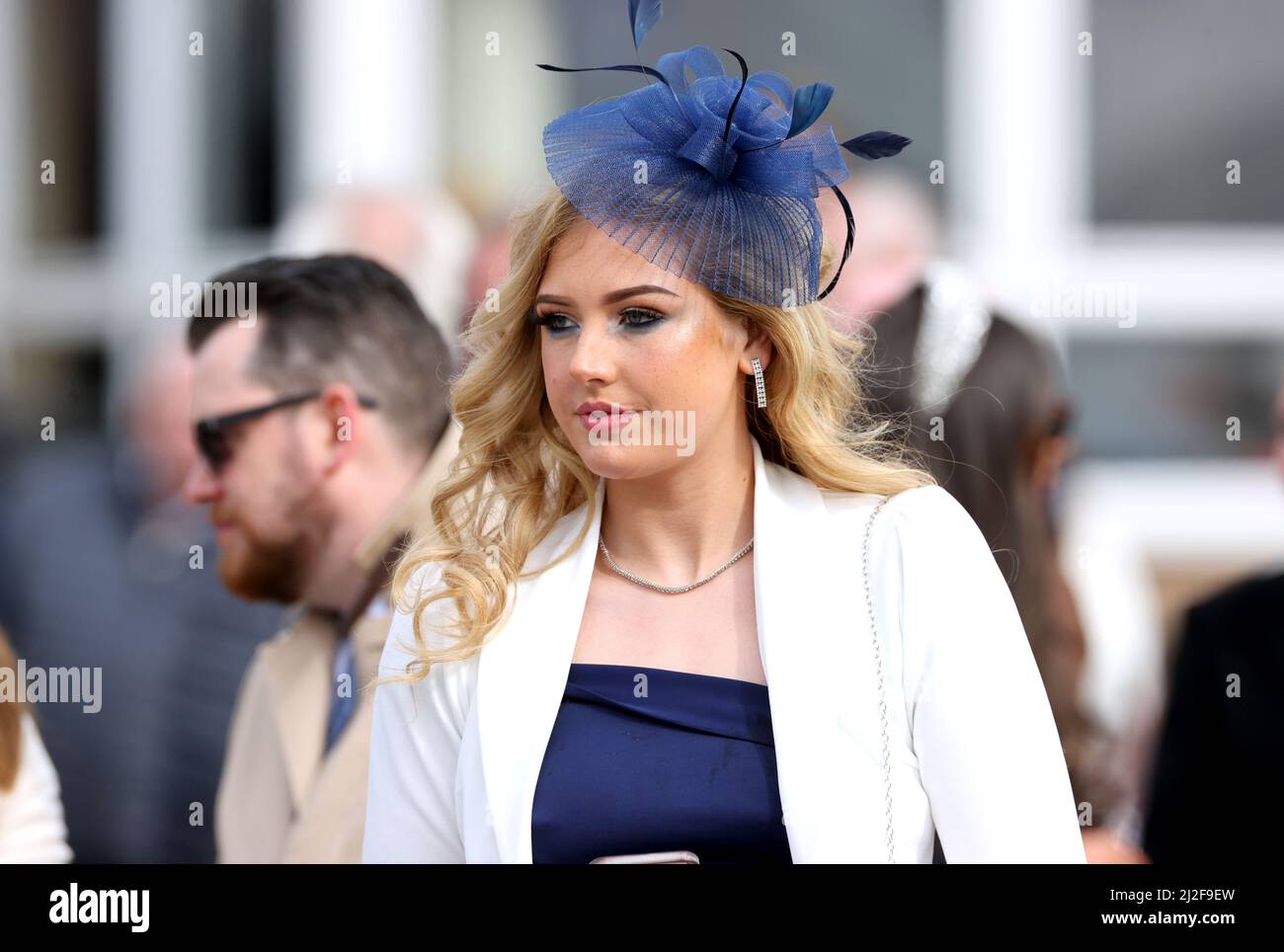 A racegoer during the Coral Scottish Grand National Ladies Day at Ayr ...