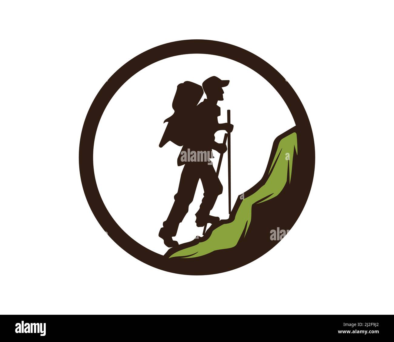 Camping in mountains vector Cut Out Stock Images & Pictures - Alamy