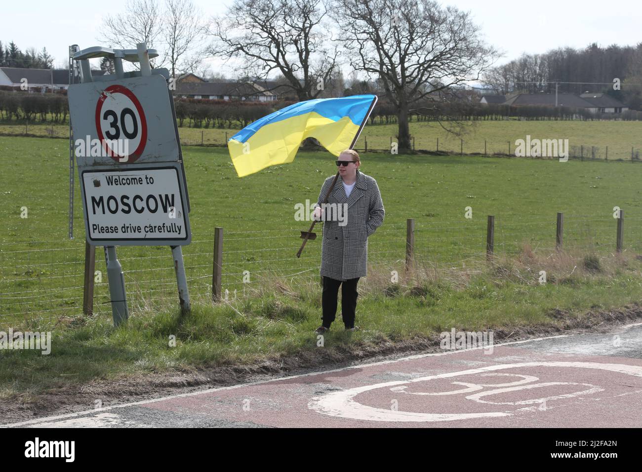 Moscow, East Ayrshire, Scotland, UK 01 April 2022. The Ayrshire hamlet ...