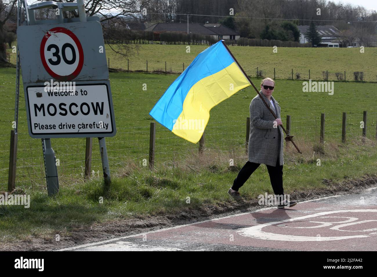 Scotland supports flag hi-res stock photography and images - Alamy