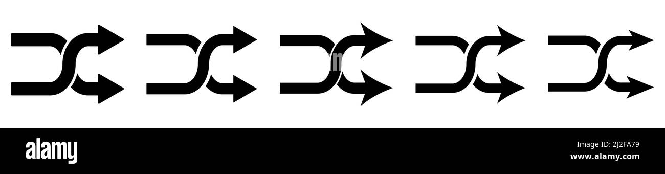 Shuffle icon set. Symbol for website design, logo, app, UI. Vector ...