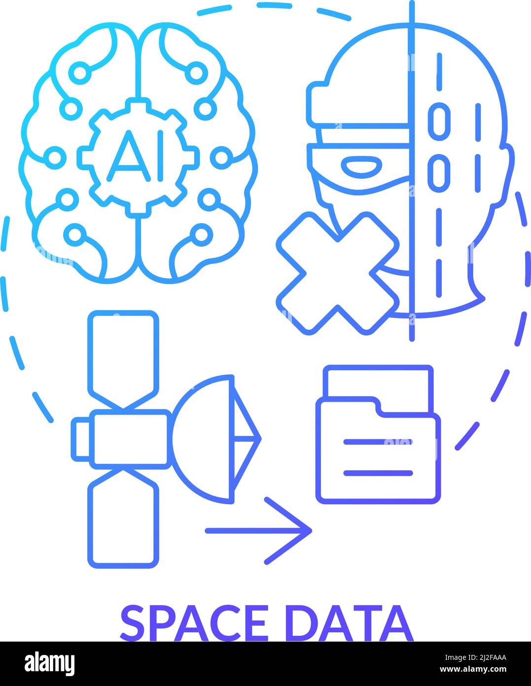 Space data blue gradient concept icon Stock Vector Image & Art - Alamy