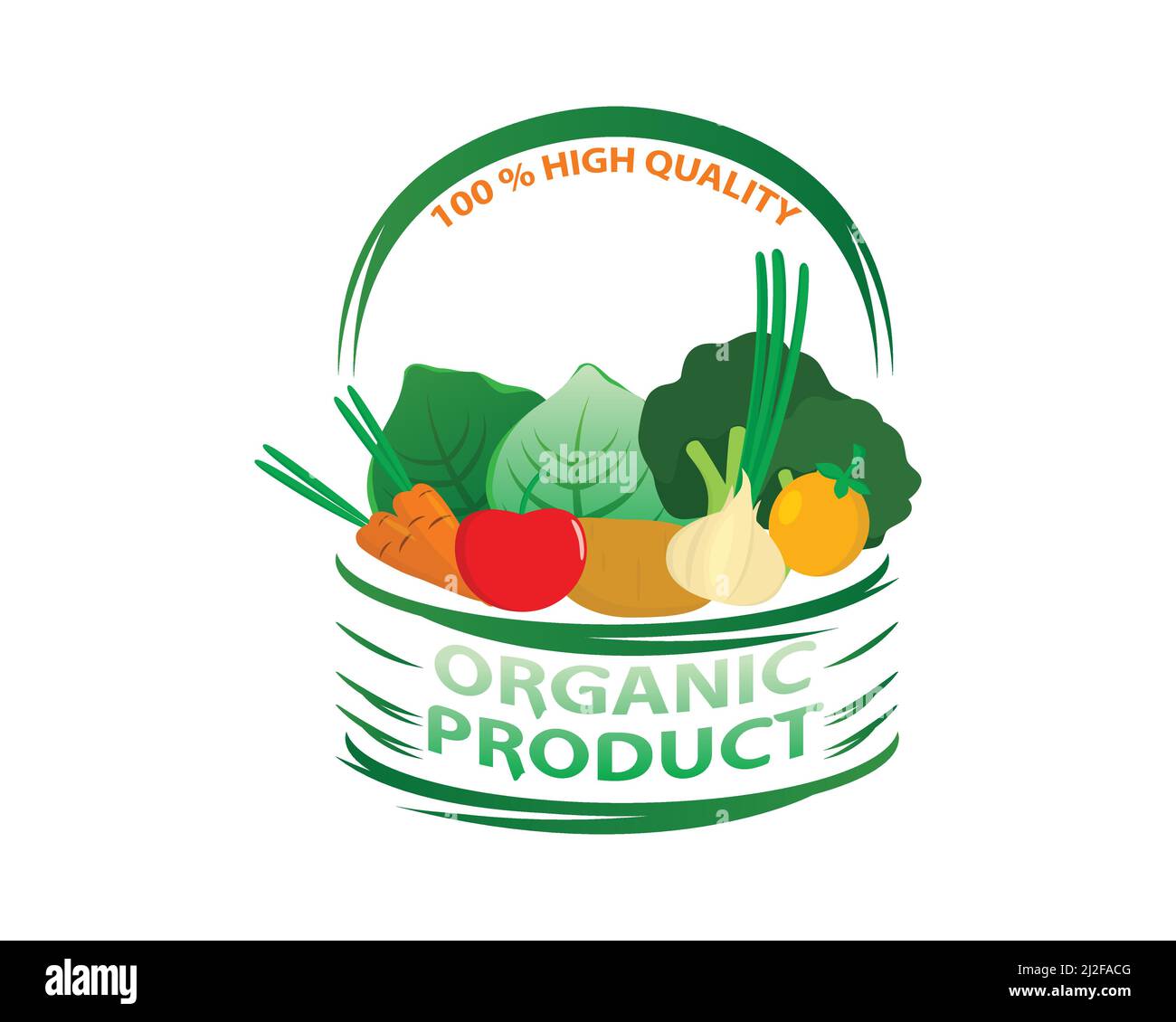 Organic vegetables label Cut Out Stock Images & Pictures - Alamy