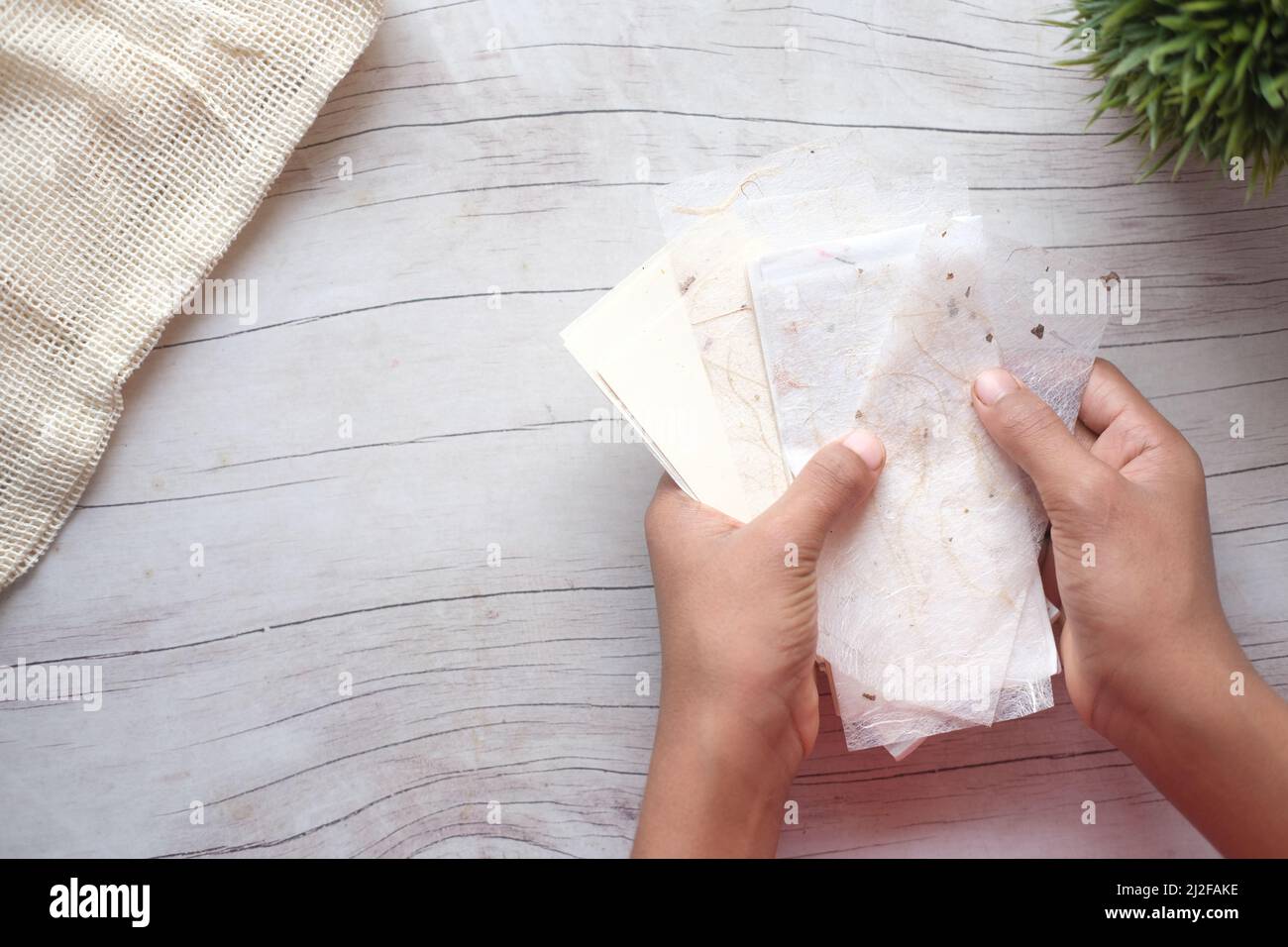 men hand on craft paper close up Stock Photo - Alamy
