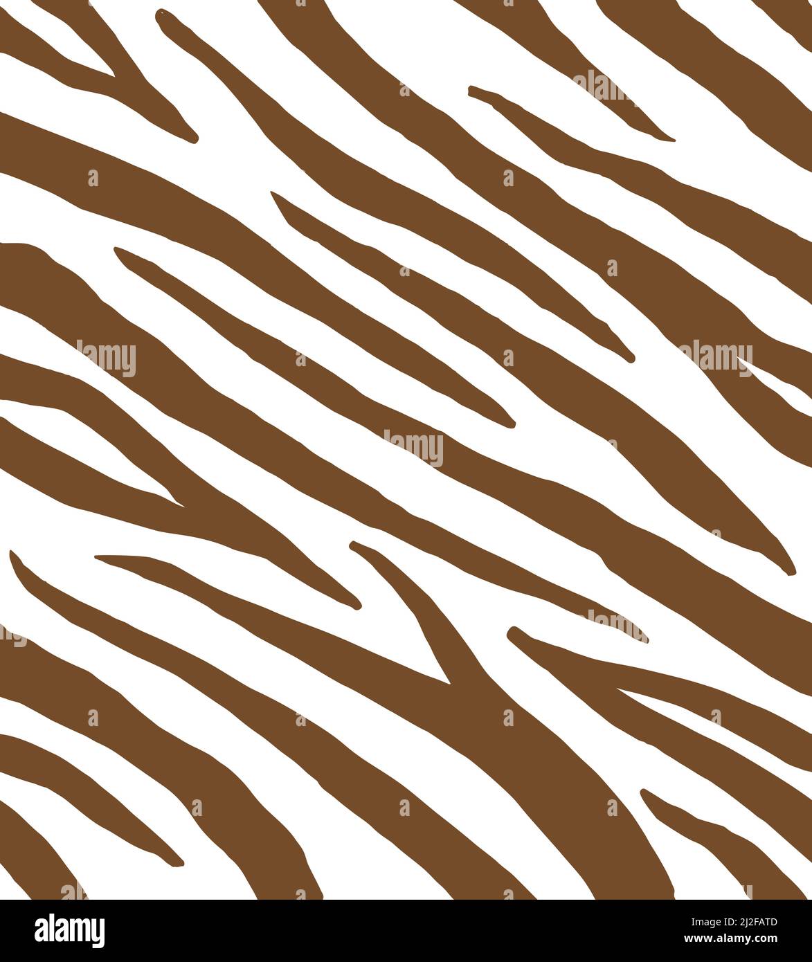 Vector seamless pattern of brown zebra tiger striped skin print ...
