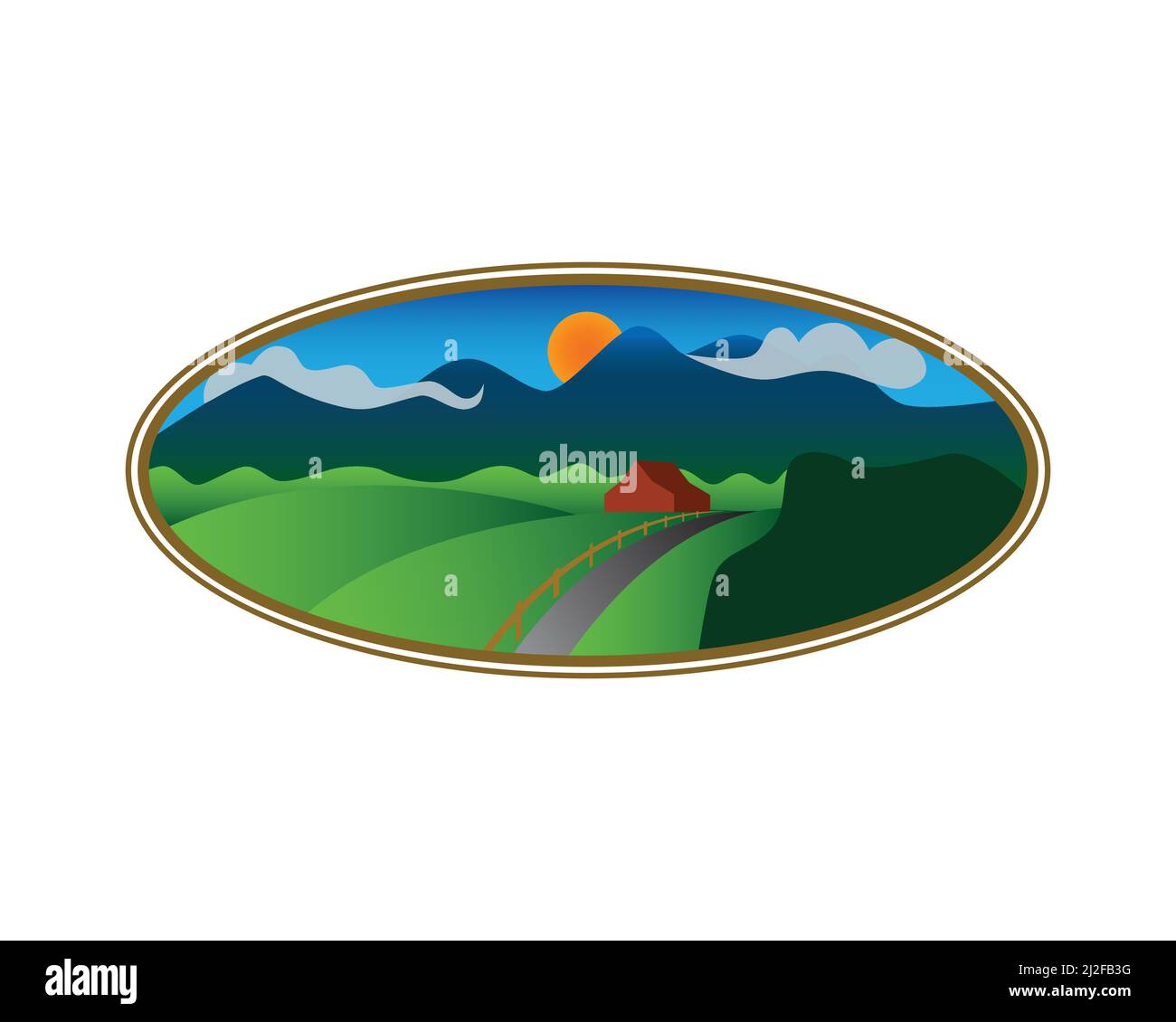 Rural scene barn country Cut Out Stock Images & Pictures - Alamy