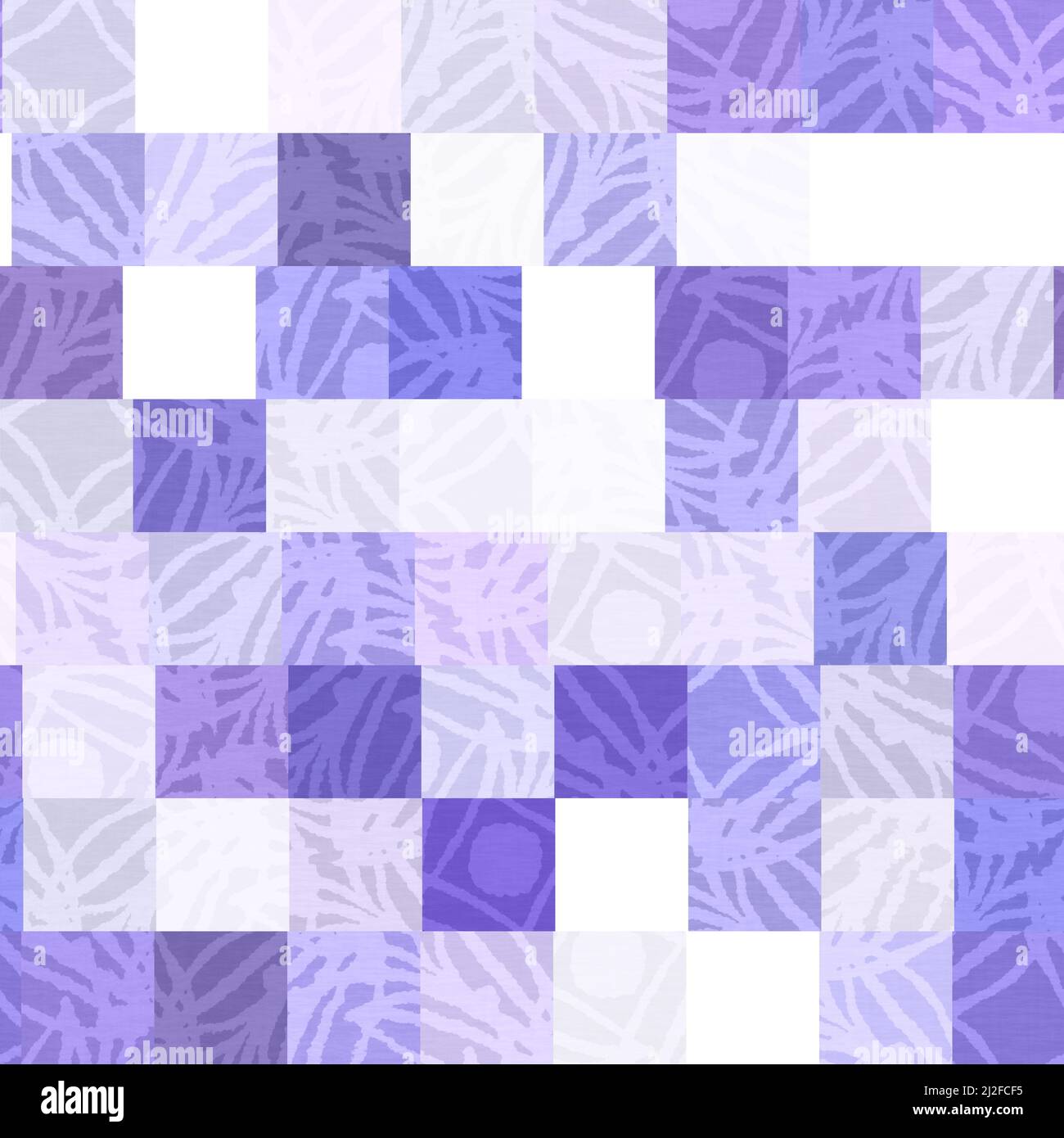 Random patchwork purple mosaic pixel grid seamless pattern. Modern ...