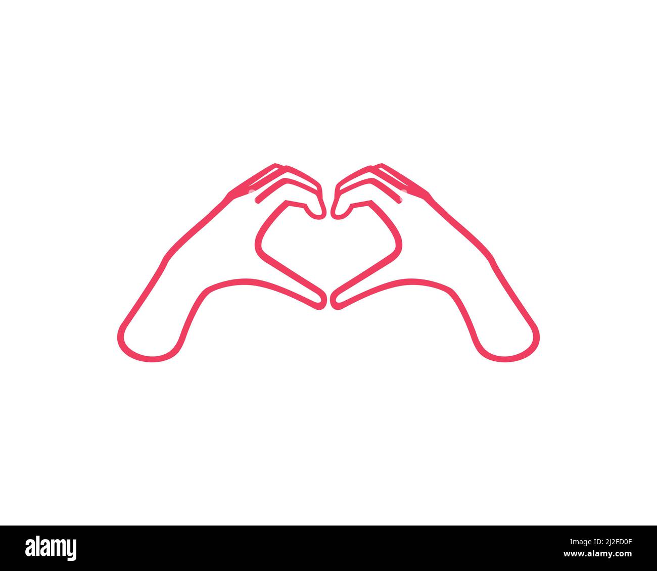 Hand Gesture of Love Symbol Vector Stock Vector Image & Art - Alamy