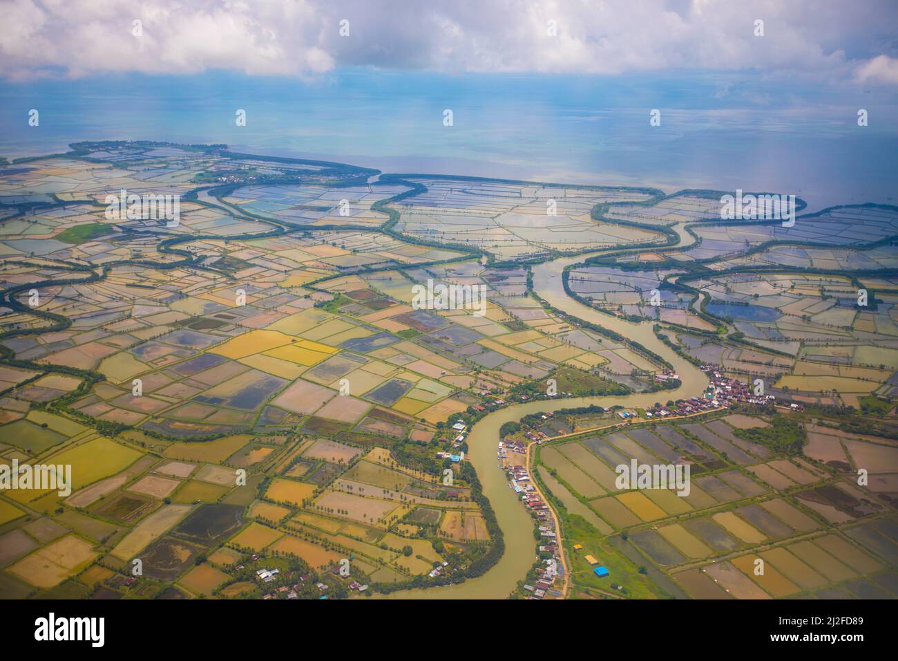 Indonesian rice fields aerial hi-res stock photography and images - Alamy
