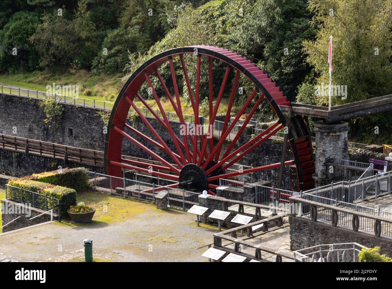 Small waterwheel at Laxey on the Isle of Man Stock Photo - Alamy