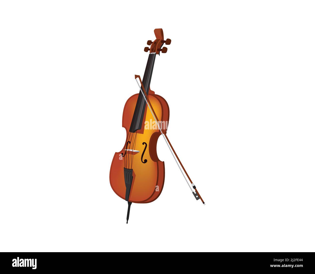Detailed and Realistic Cello Illustration Vector Stock Vector Image ...