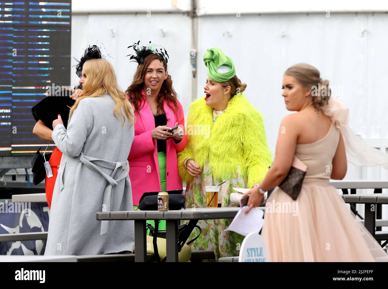 Racegoers during the Coral Scottish Grand National Ladies Day at Ayr ...