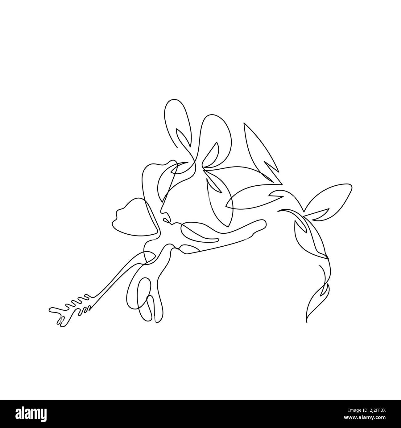 One Hibiscus Flower Stock Vector Images Alamy