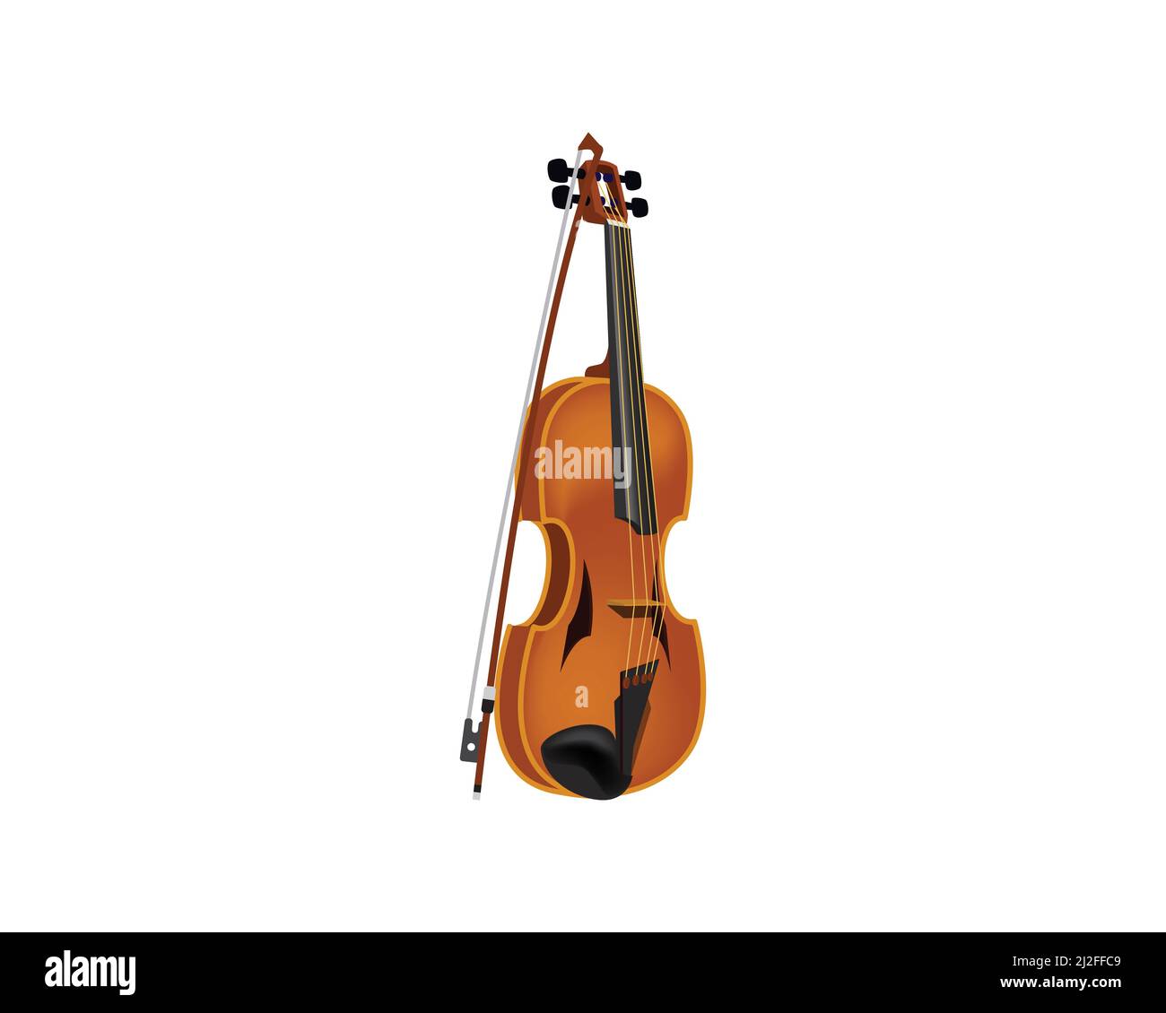 Detailed and Realistic Violin Illustration Vector Stock Vector Image ...