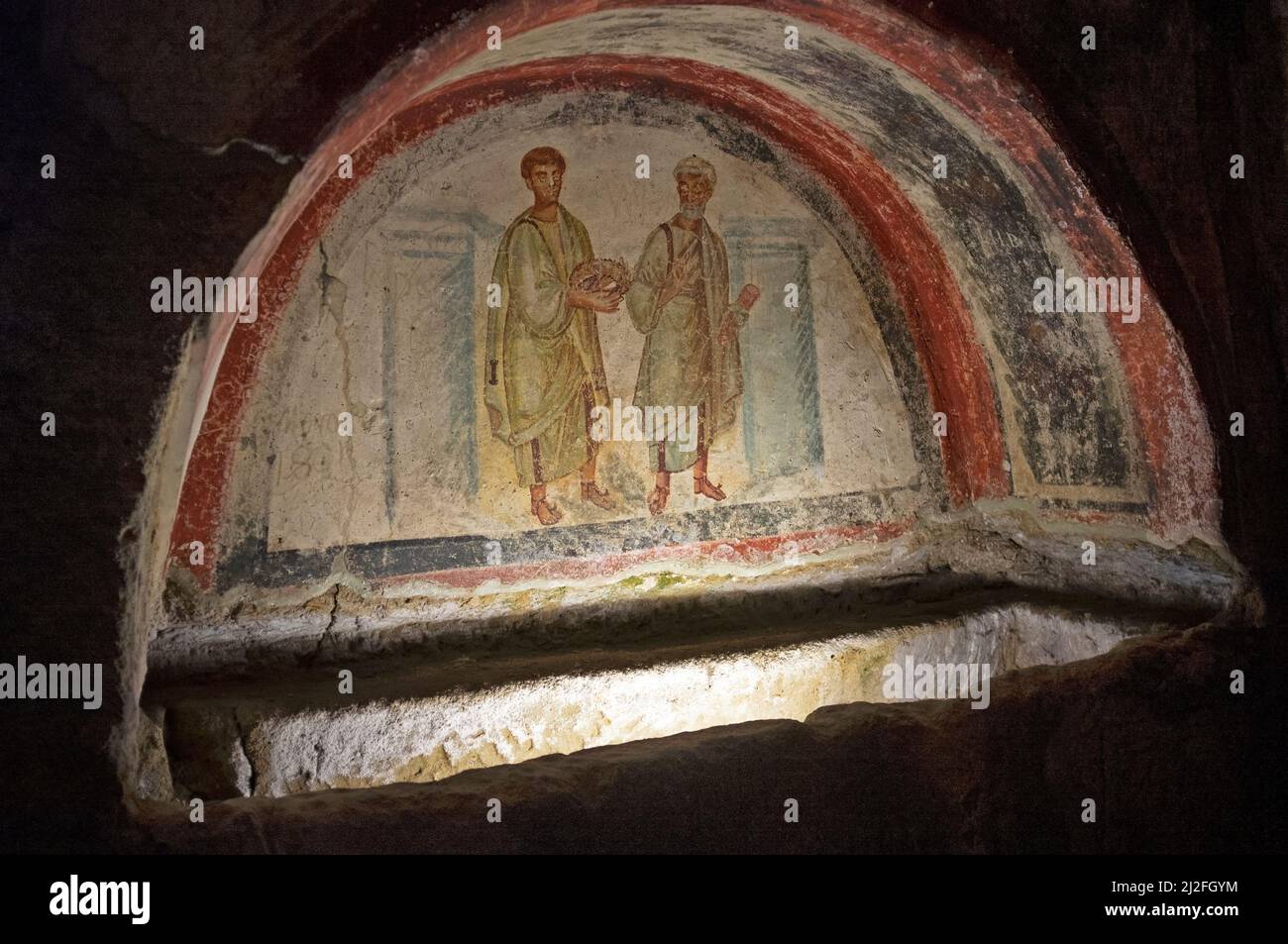 The catacombs of San Gennaro in Naples Stock Photo - Alamy