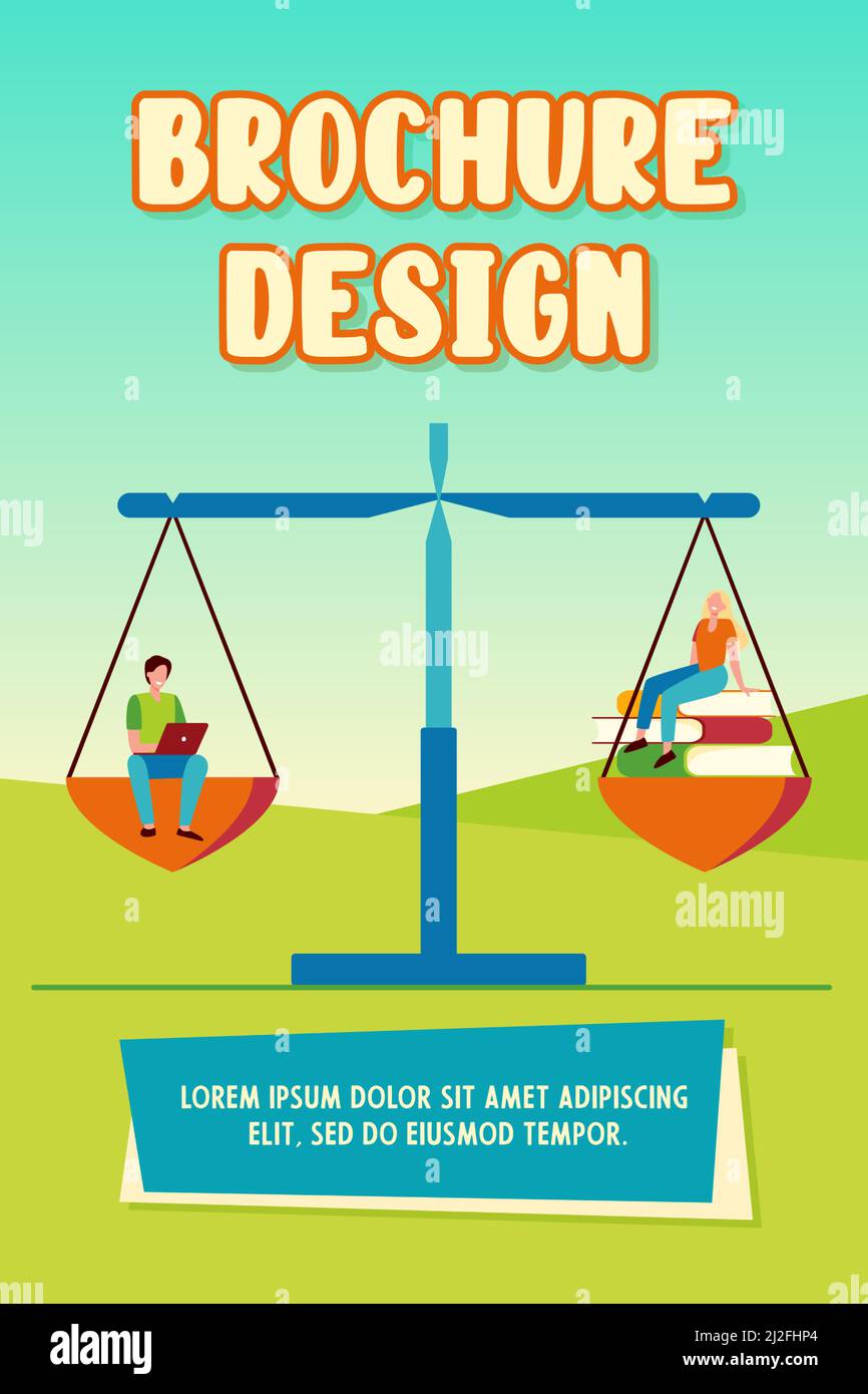 Online and offline learning comparison. Students with laptop or stack ...