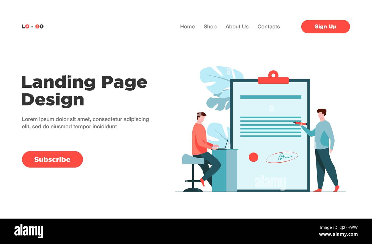 Expert checking business leader order. Tiny character with pencil ...