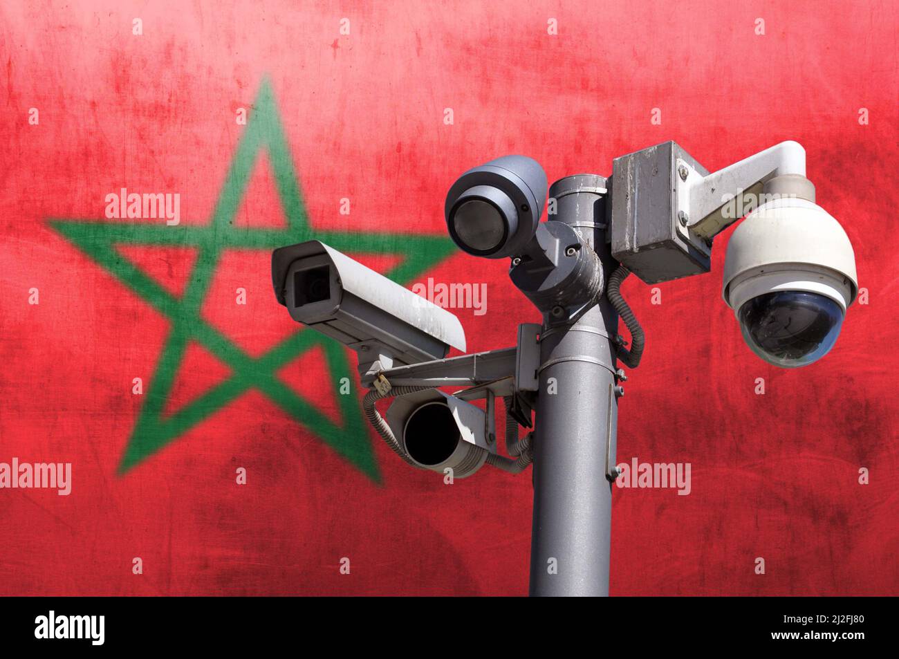 Closed circuit camera Multi-angle CCTV system against the background of ...