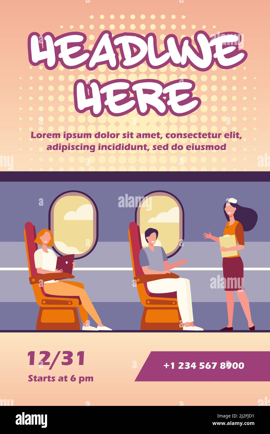 Flight attendant passengers in Stock Vector Images - Alamy