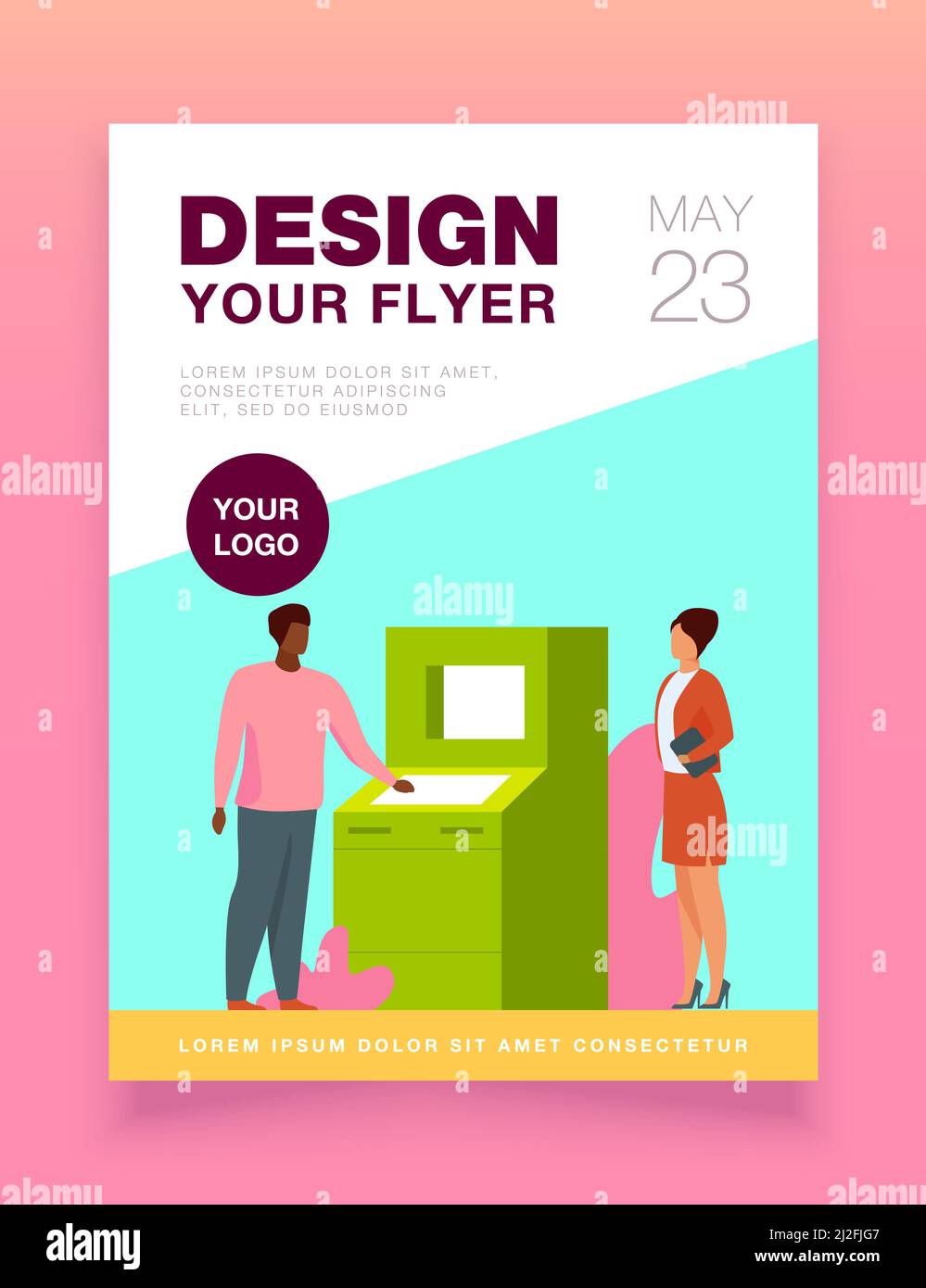 Atm cash withdrawal in Stock Vector Images - Alamy