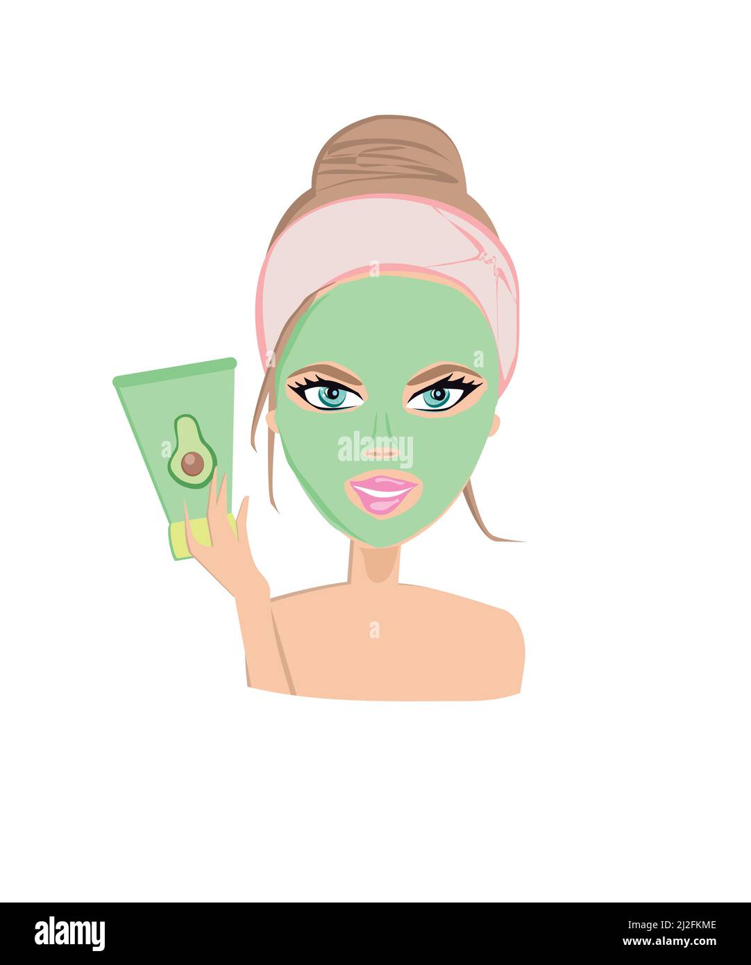 Pretty girl face mask Cut Out Stock Images & Pictures - Alamy