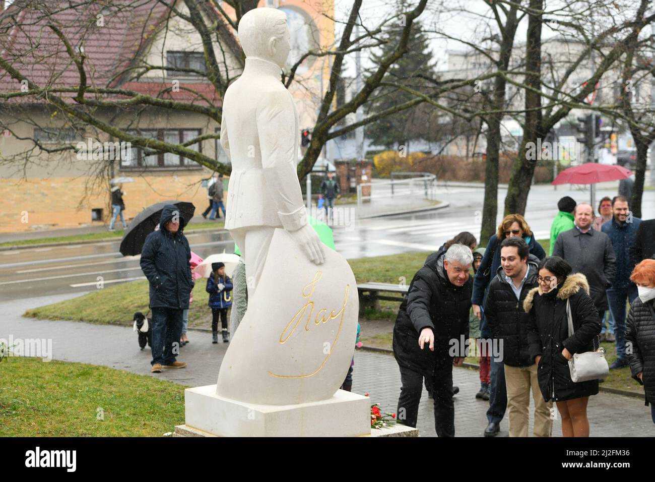 Pilsen, Czech Republic. 1st Apr, 2022. The statue of the last Austrian ...