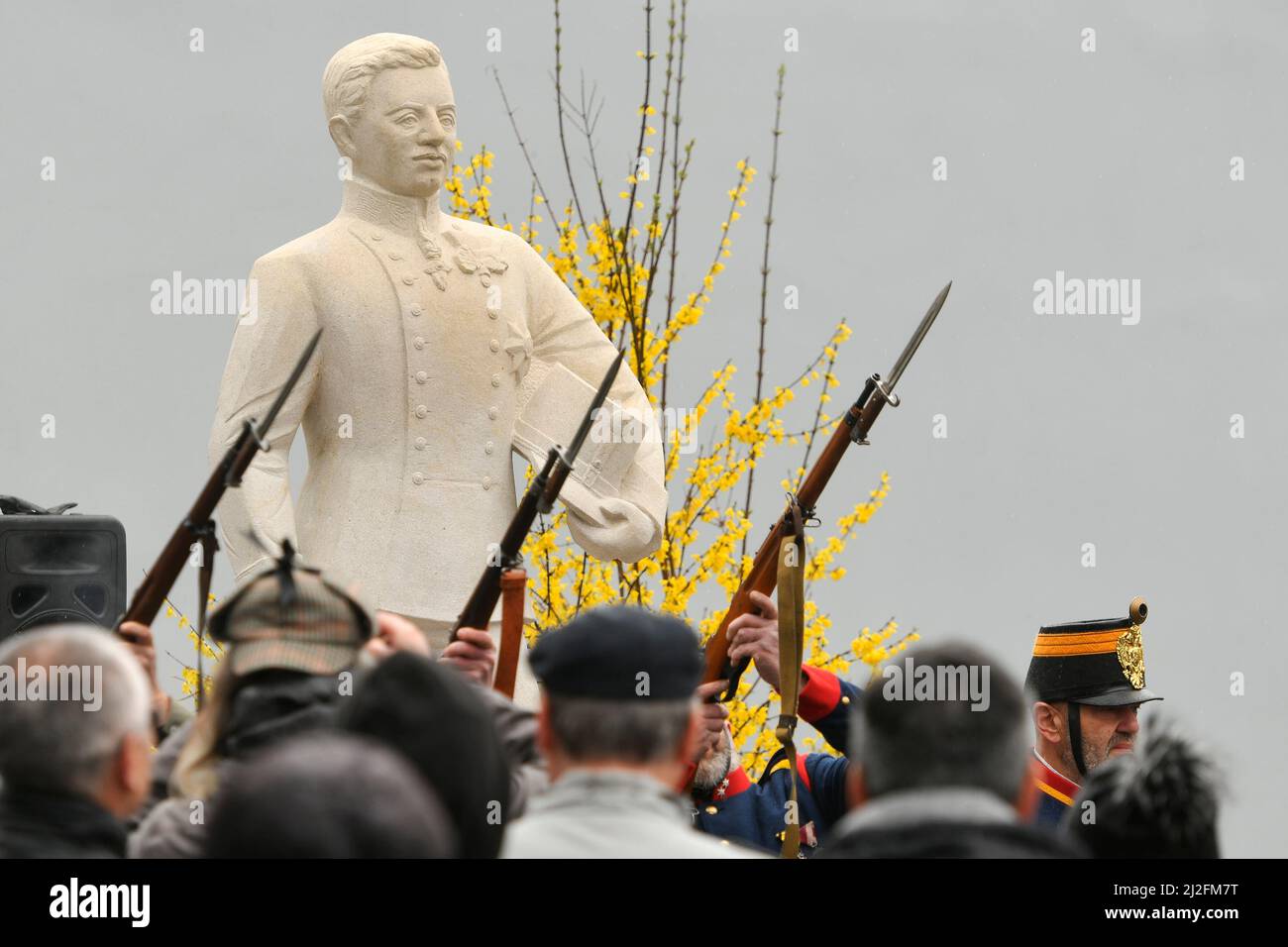 Pilsen, Czech Republic. 1st Apr, 2022. The statue of the last Austrian ...