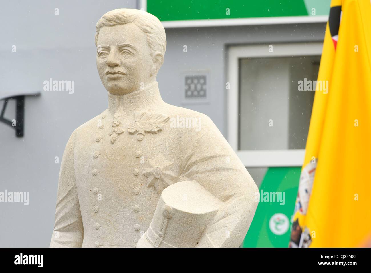 Pilsen, Czech Republic. 1st Apr, 2022. The statue of the last Austrian ...