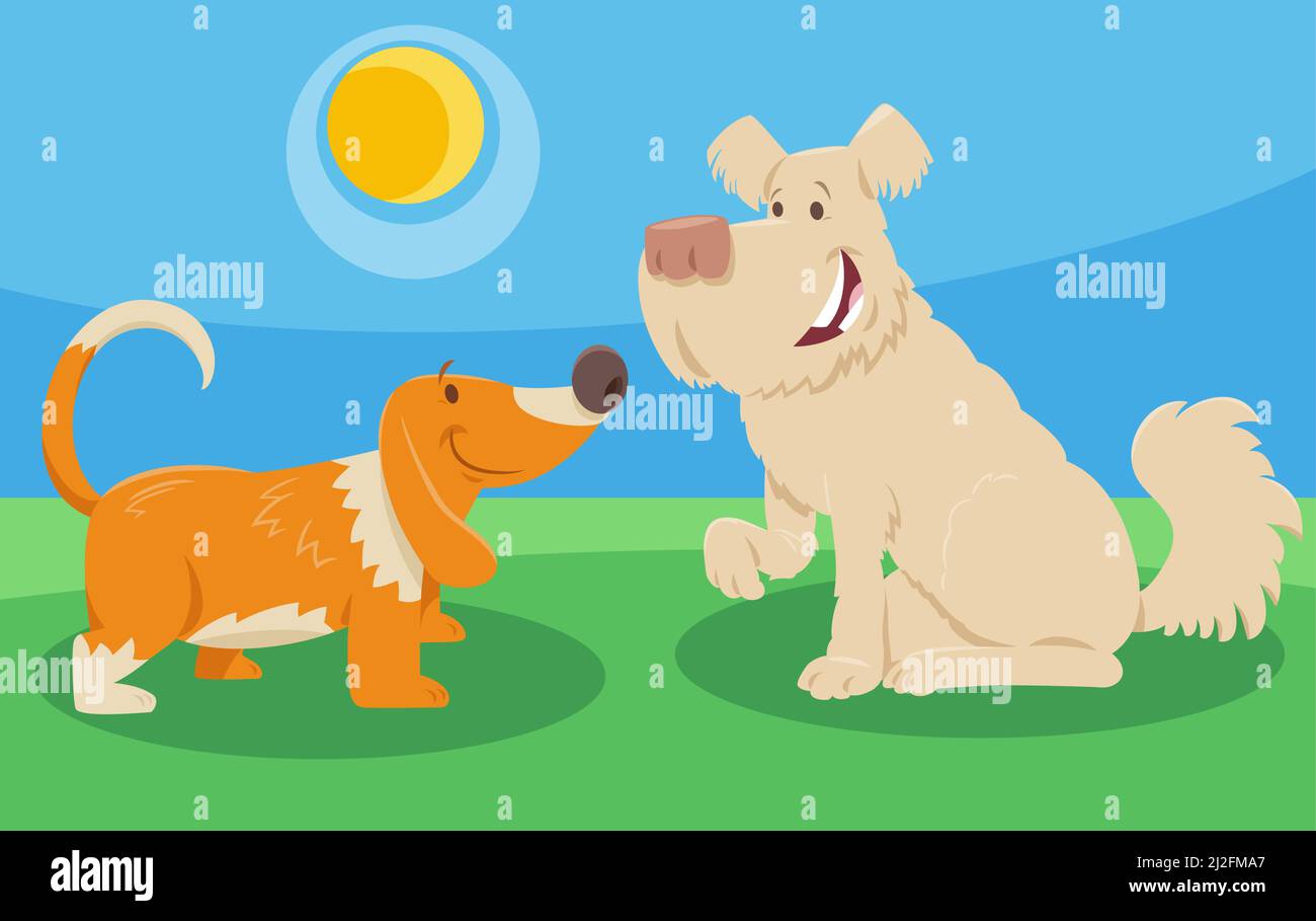 Two playful dogs Stock Vector Images - Alamy