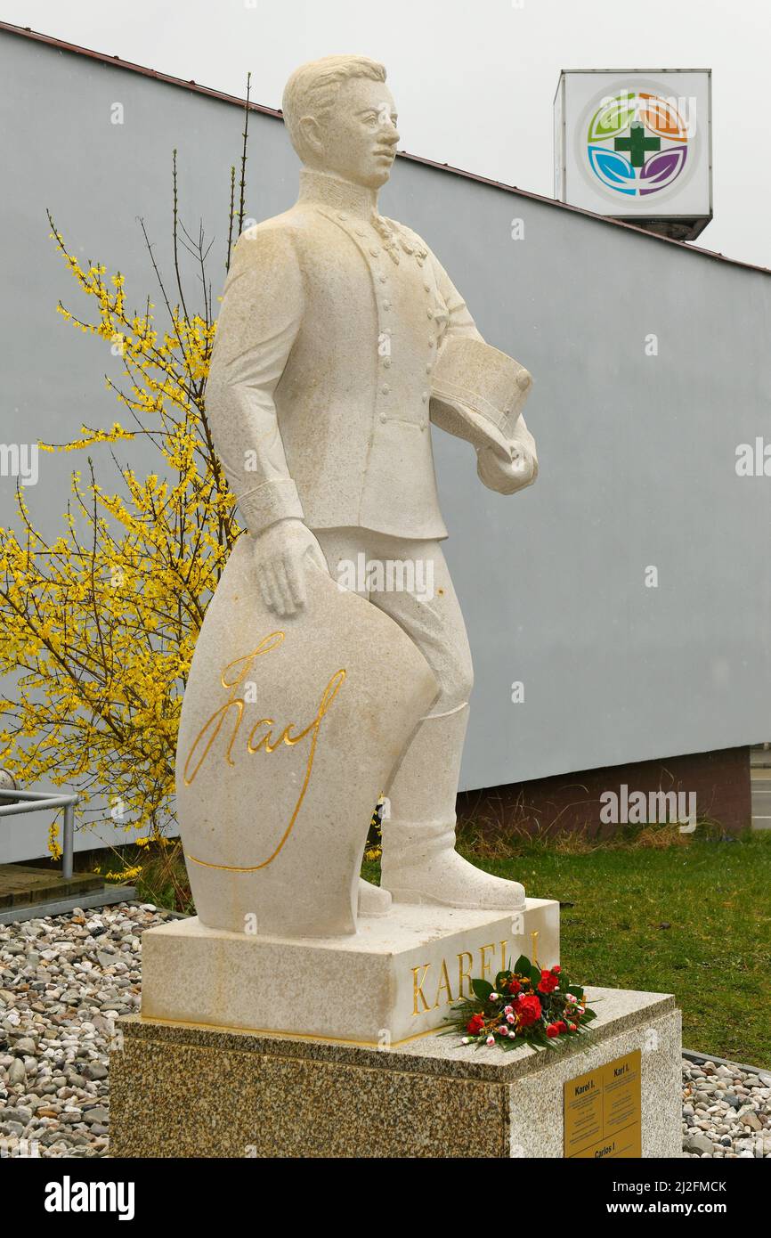 Pilsen, Czech Republic. 1st Apr, 2022. The statue of the last Austrian ...