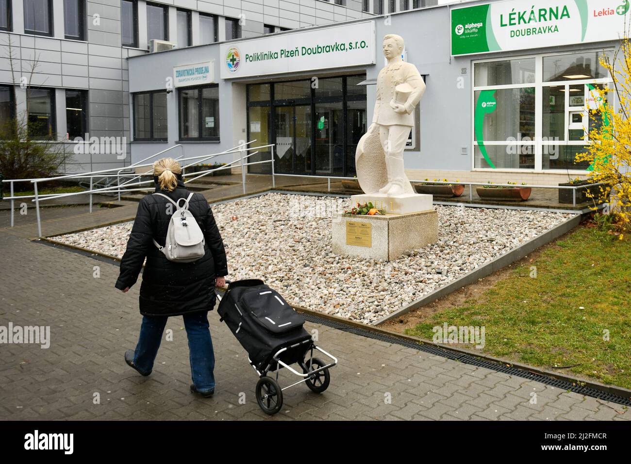 Pilsen, Czech Republic. 1st Apr, 2022. The statue of the last Austrian ...
