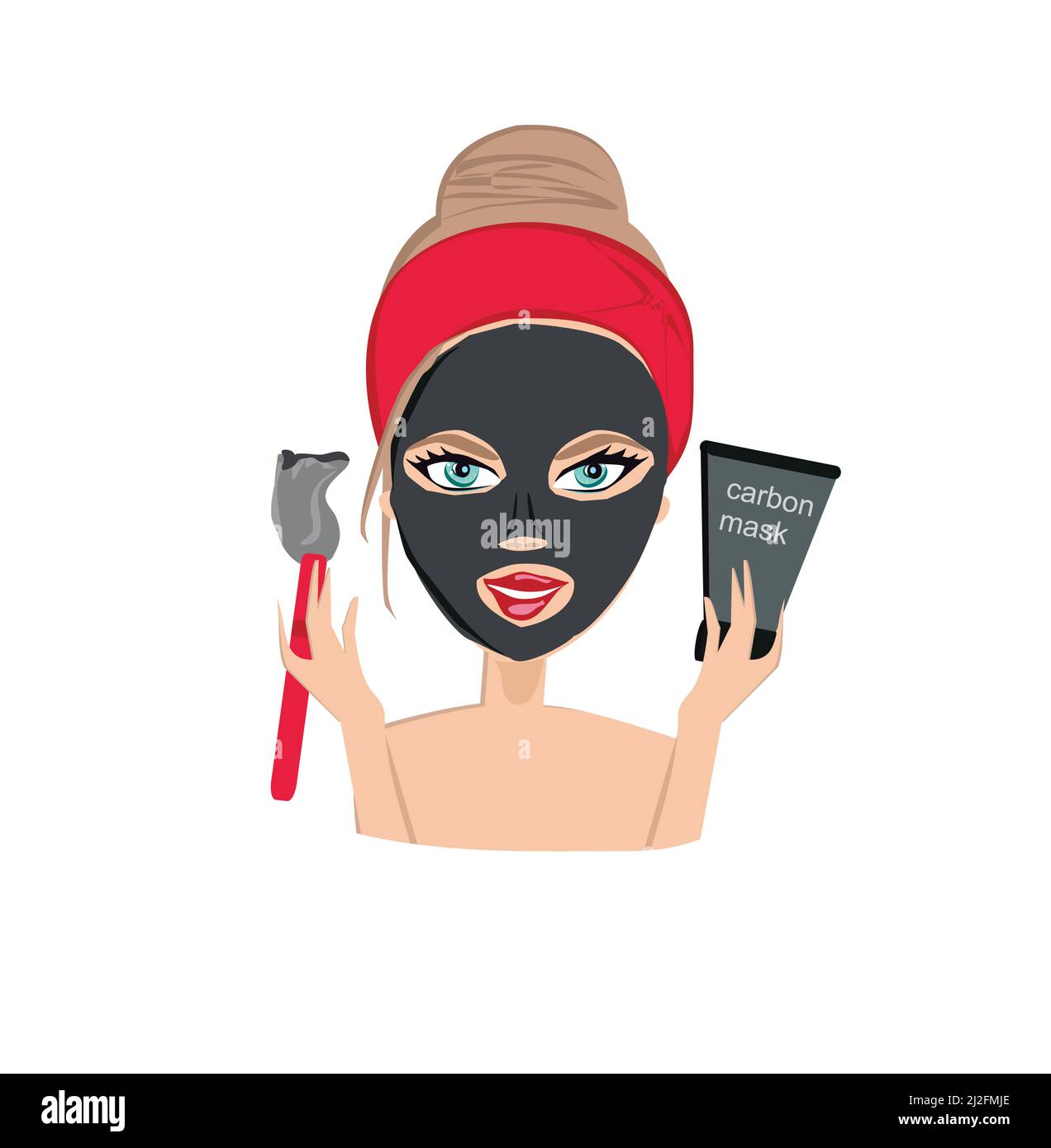 Applying makeup brush on Stock Vector Images - Alamy