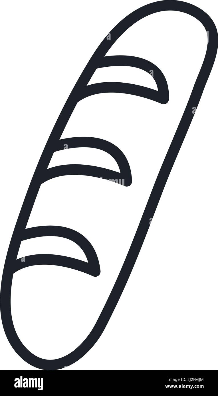 Loaf of bread icon. Bakery and pastry isolated line icons Stock Vector ...