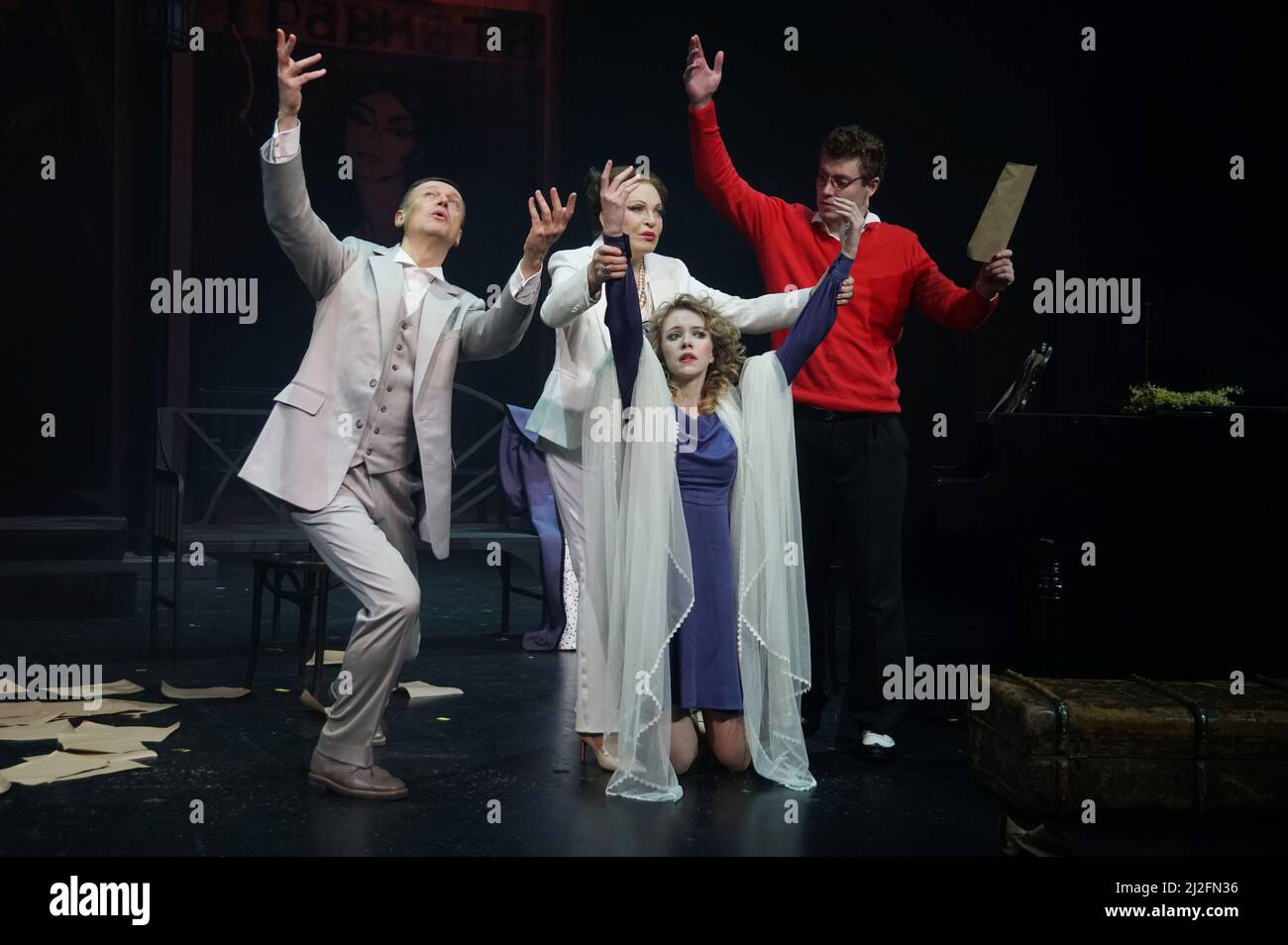 March 25, 2022. - Russia, Moscow. - The Vakhtangov Theatre. 'Master Class' production staged by ...