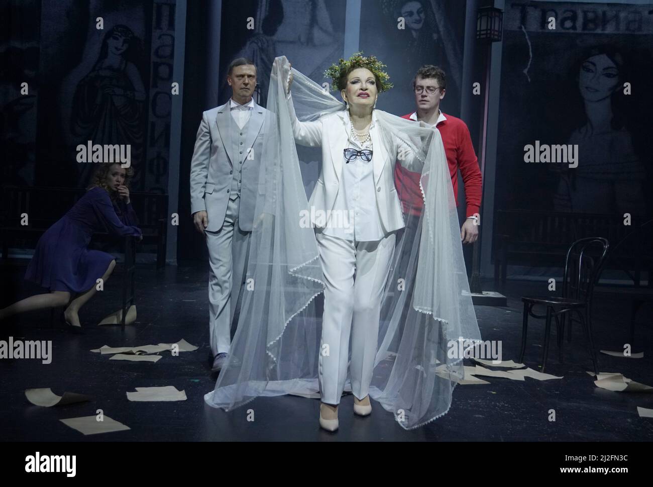 March 25, 2022. - Russia, Moscow. - The Vakhtangov Theatre. 'Master Class' production staged by ...