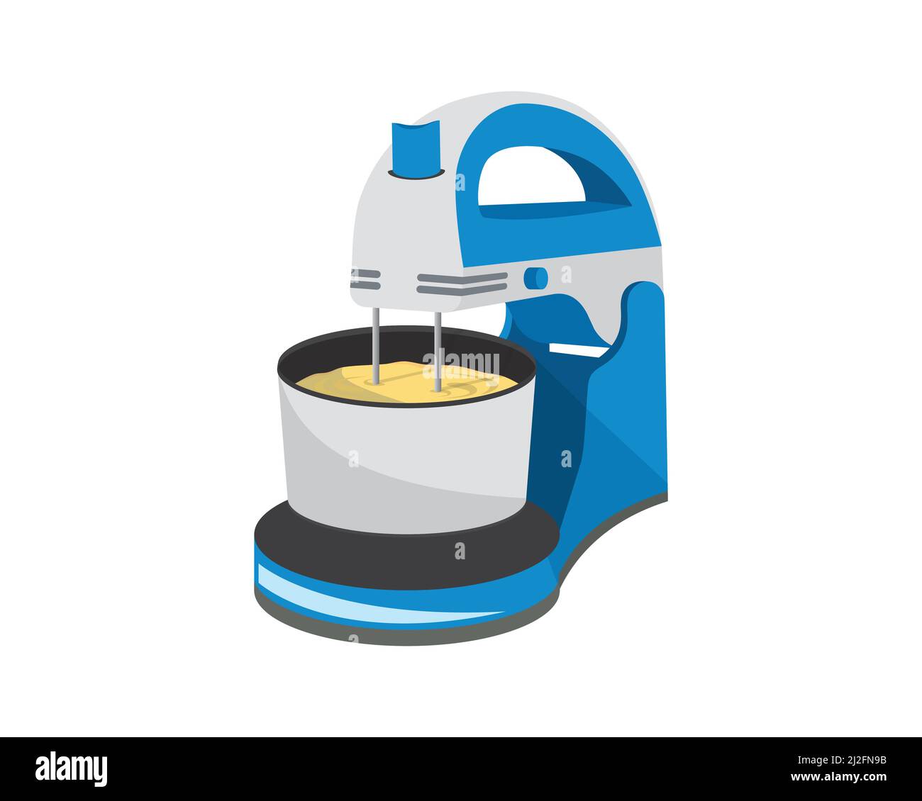 Detailed Cake Mixer with the Dough Illustration Vector Stock Vector ...