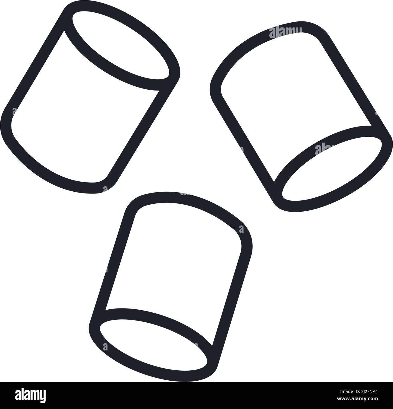 Marshmallow icon. Candies and sweets isolated line icons Stock Vector ...