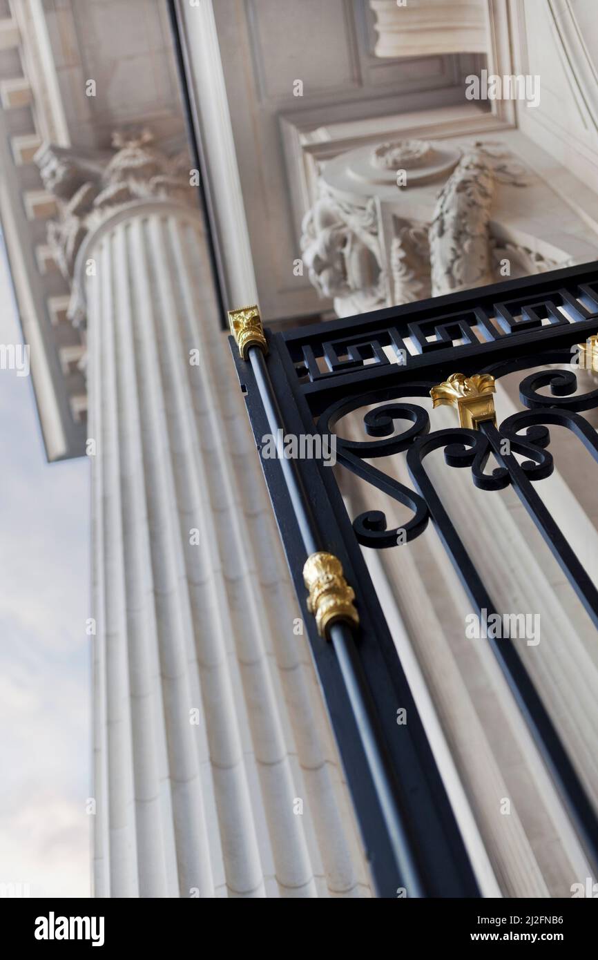 Wrought iron gate of a classical building in Paris Stock Photo - Alamy
