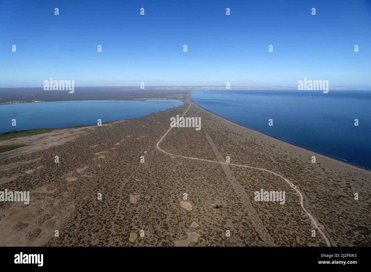 el mogote la paz mexico baja california sur from airplane panorama ...