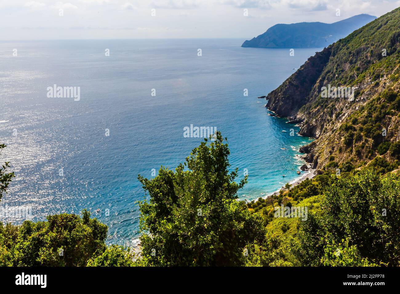 Fishing boats moored on water in harbor of Ligurian and Mediterranean ...