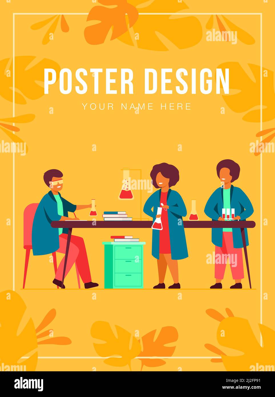 School education and science concept. Teacher watching children doing ...