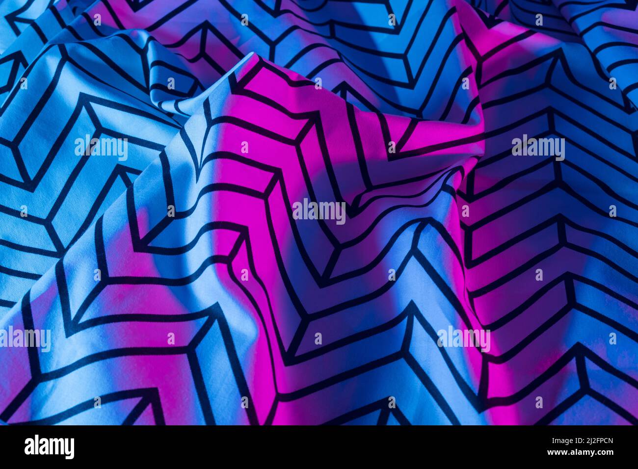 Wavy bright blue neon background hi-res stock photography and images ...