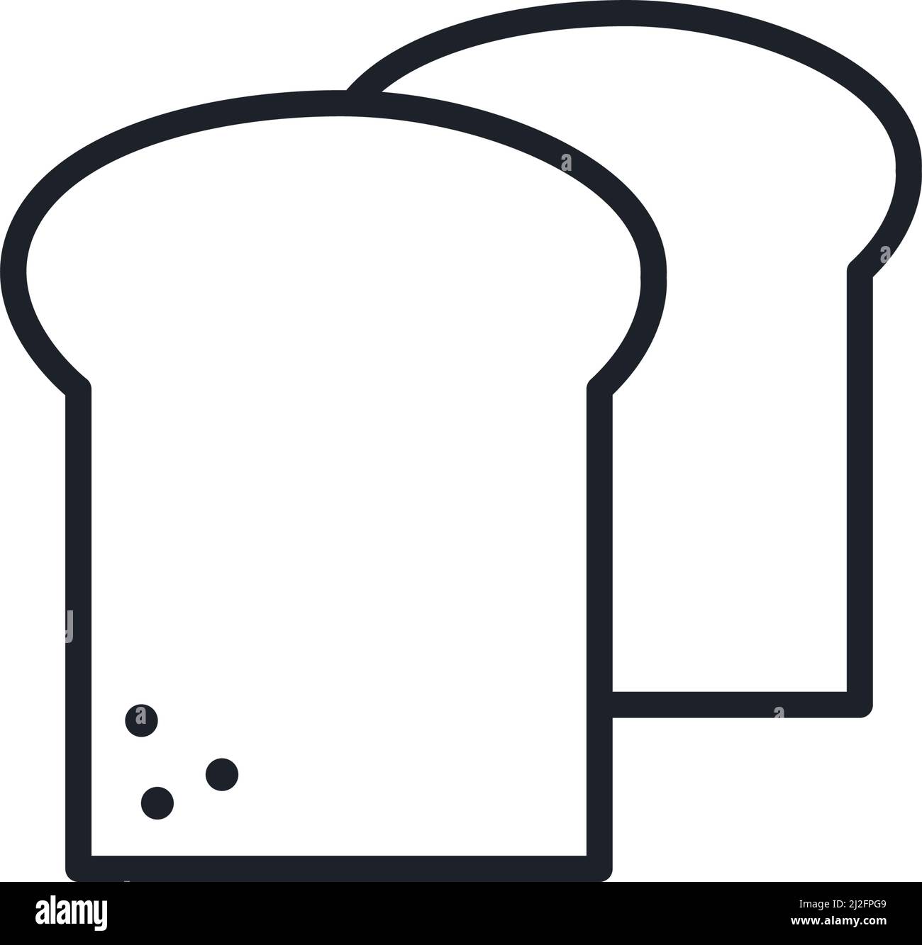 Toast bread icon. Bakery and pastry isolated line icons Stock Vector ...