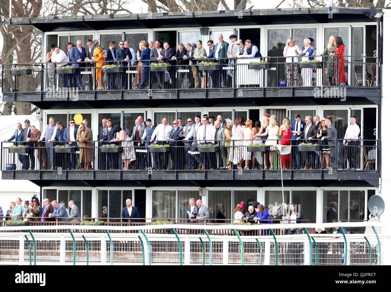 Racegoers during the Coral Scottish Grand National Ladies Day at Ayr ...