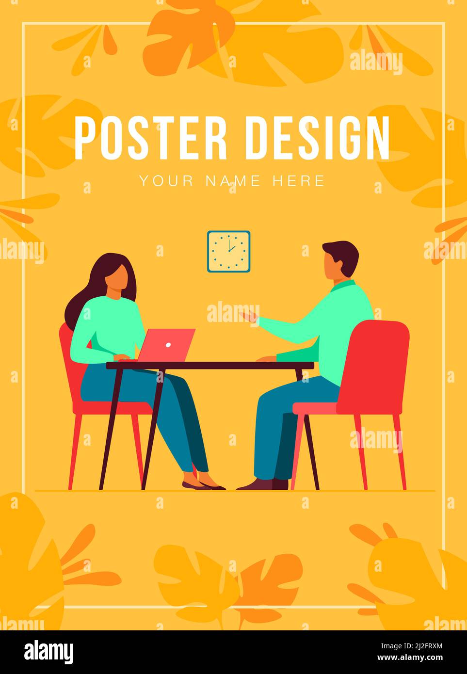 Hr manager talking candidate Stock Vector Images - Alamy