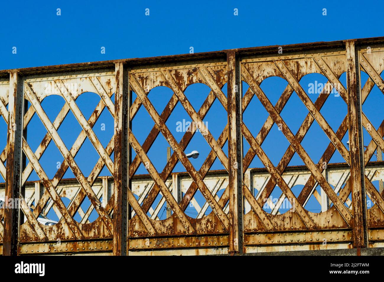Railway bridge parapet, Dunkirk, Nord, Hauts-de-France, France Stock ...